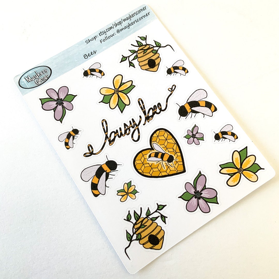 Bee Deco Stickers, Bees Deco Stickers, Busy Bee Stickers, Deco Stickers ...