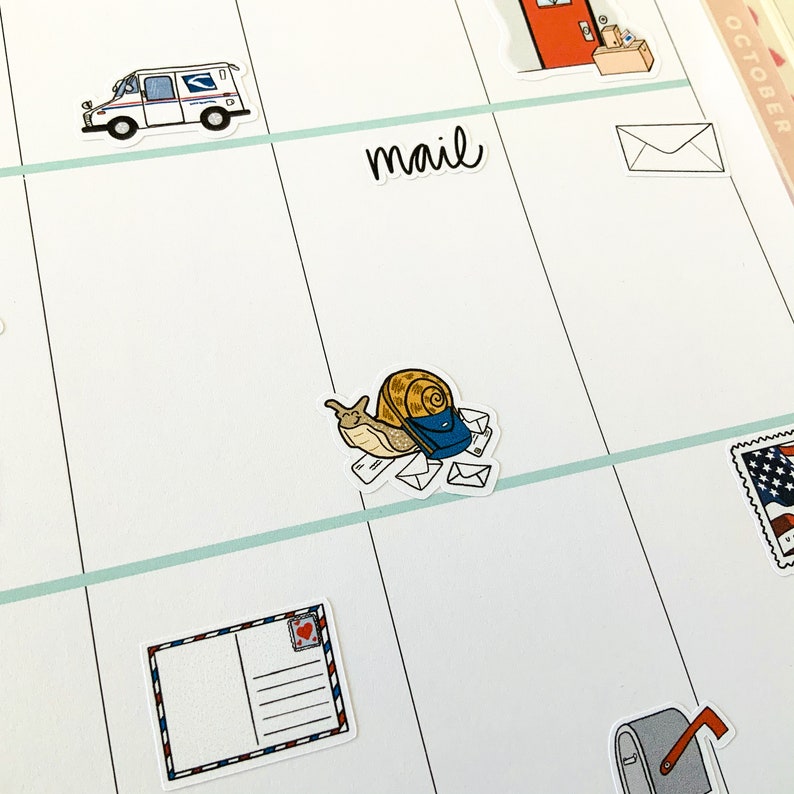 Mail Things Deco Stickers Mail Deco Stickers Postal | Etsy