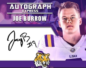 Joe Burrow Card Autograph | Etsy