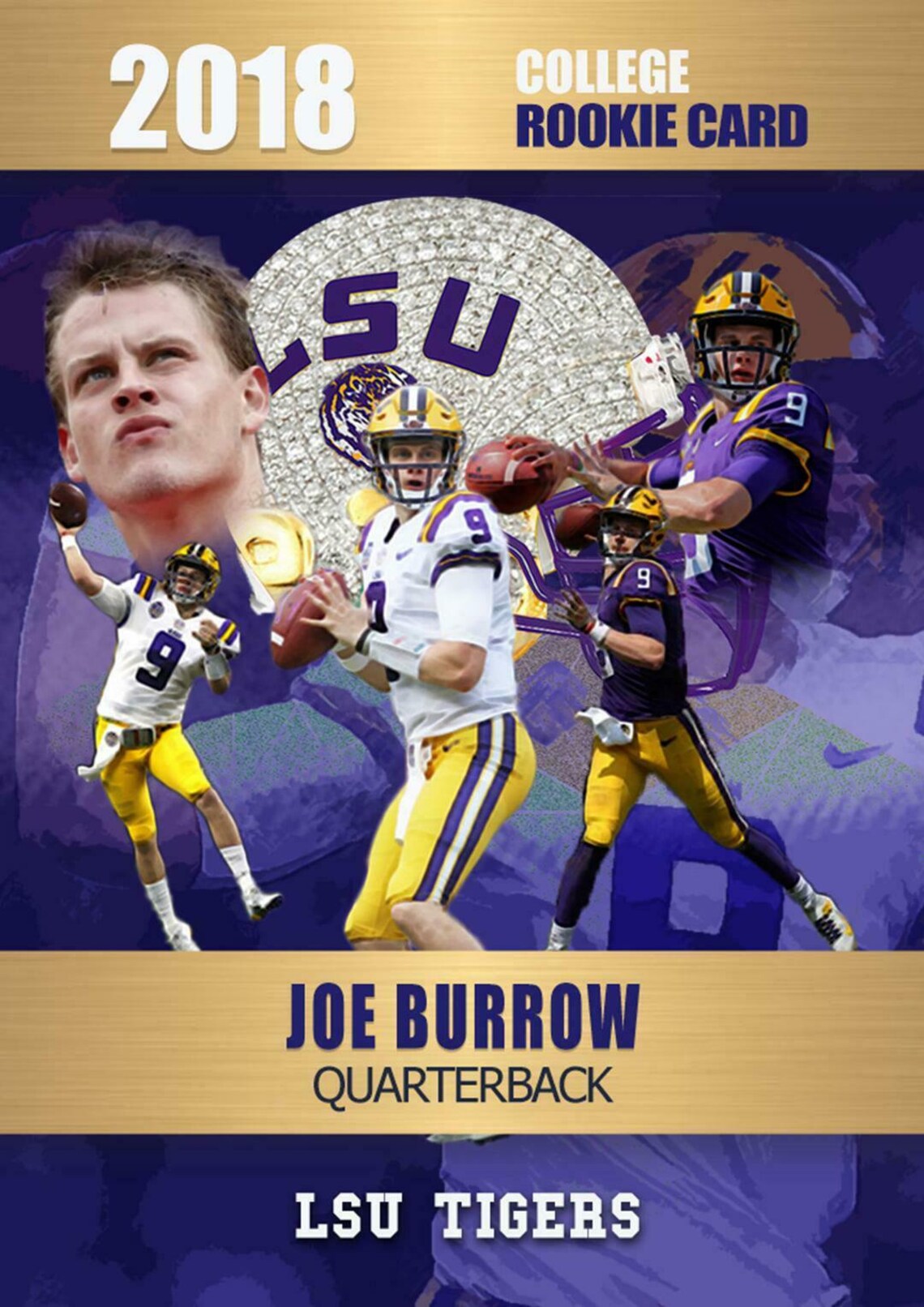 Joe Burrow 2018 Rookie Phenoms College Rookie Card LSU Tigers - Etsy
