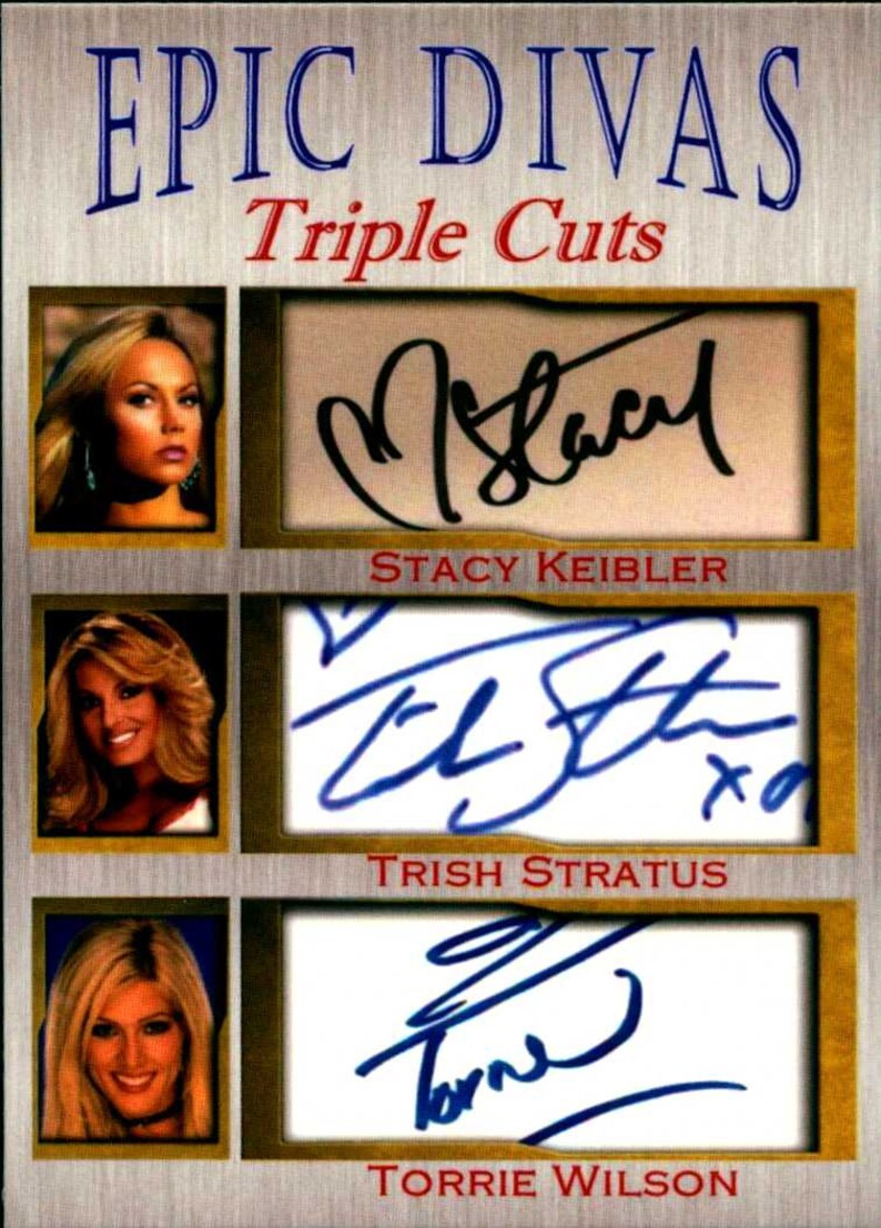 Stacy Kiebler Trish Stratus Torrie Wilson Platinum Triple Cuts | Etsy