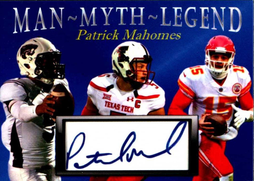 Patrick Mahomes Man Myth Legend Facs Auto 1/1000 High School - Etsy