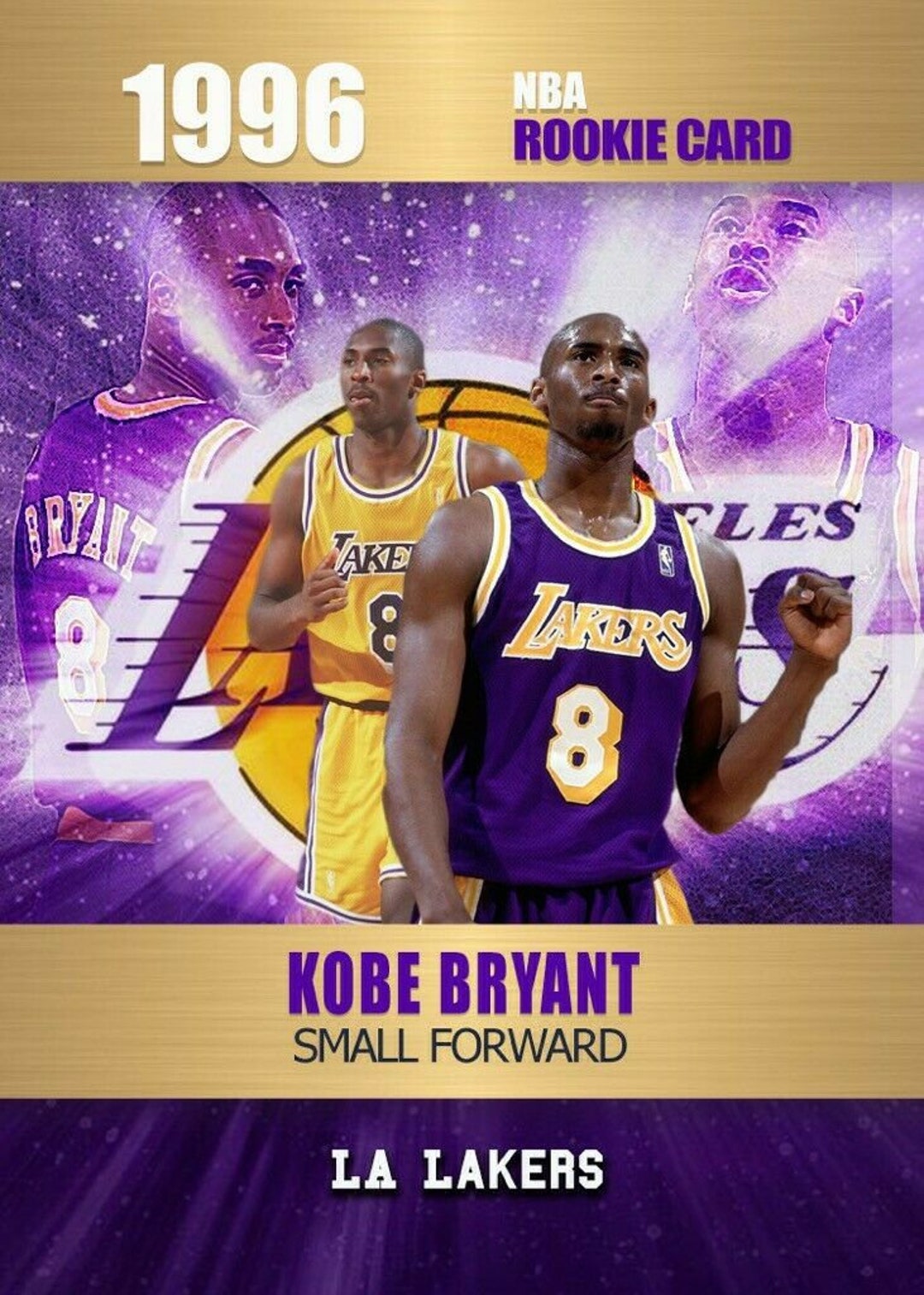 Kobe Bryant 1996 Rookie Phenoms NBA Rookie Card Los Angeles Lakers 1/ ...