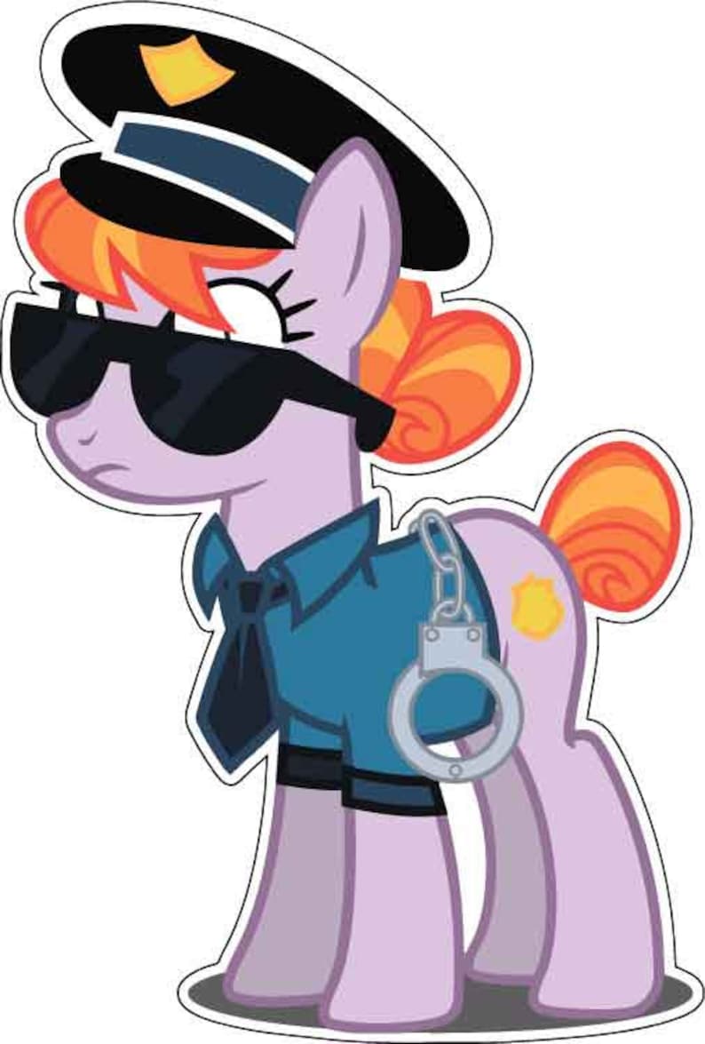 My Little Pony Police Cops Friendship is Magic Vinyl Sticker / | Etsy