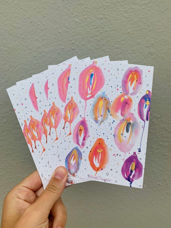 A6 Mini Prints Postcards Stationary Vulva Print | Etsy