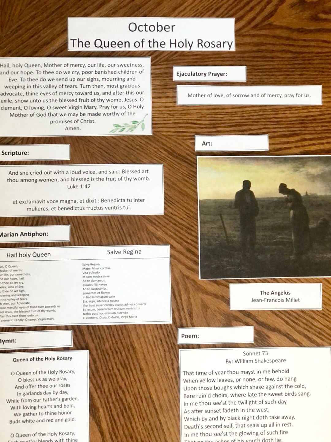 October Monthly Liturgical Board - Etsy