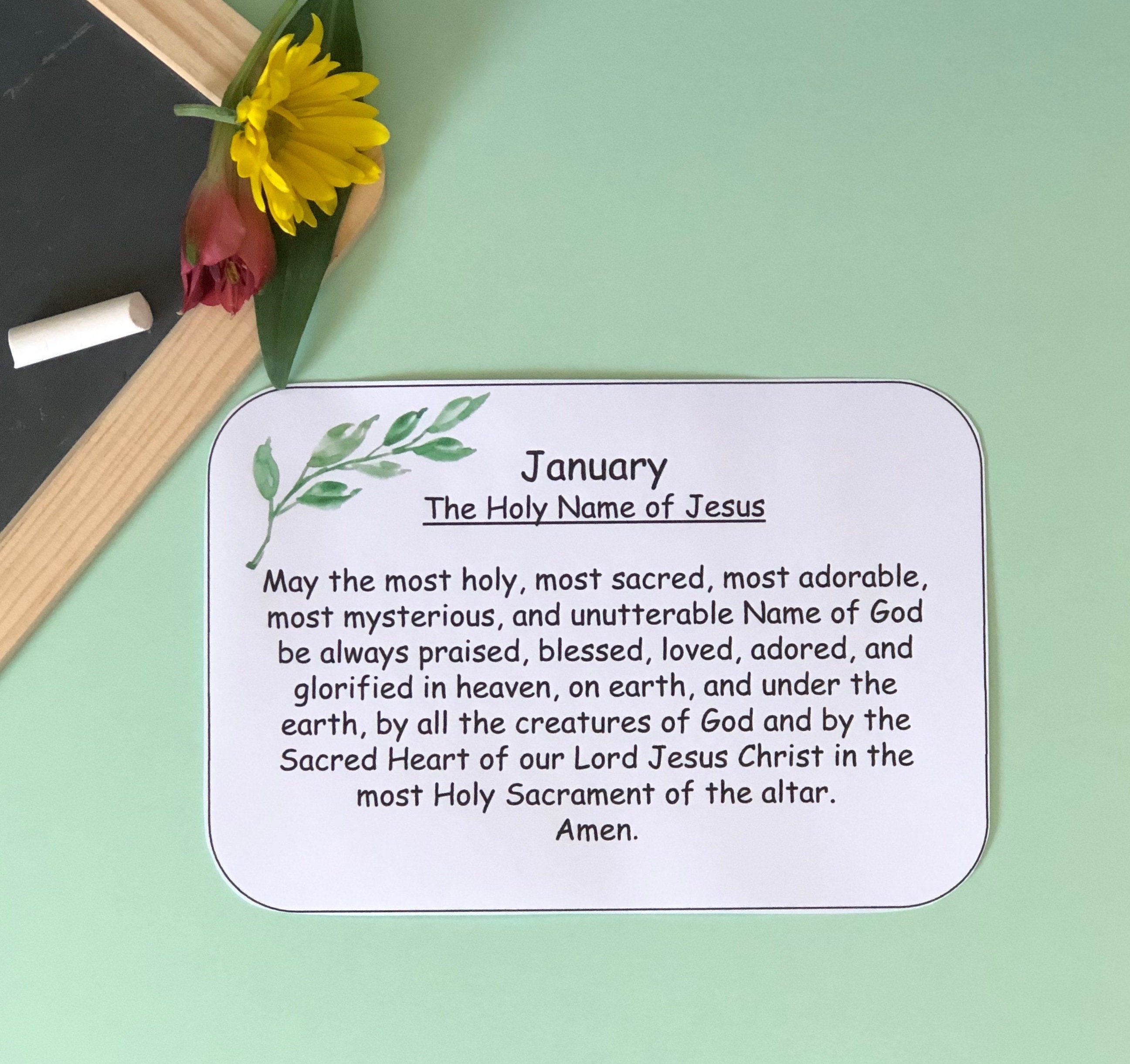 Monthly Devotion Prayer Card Printable - Etsy