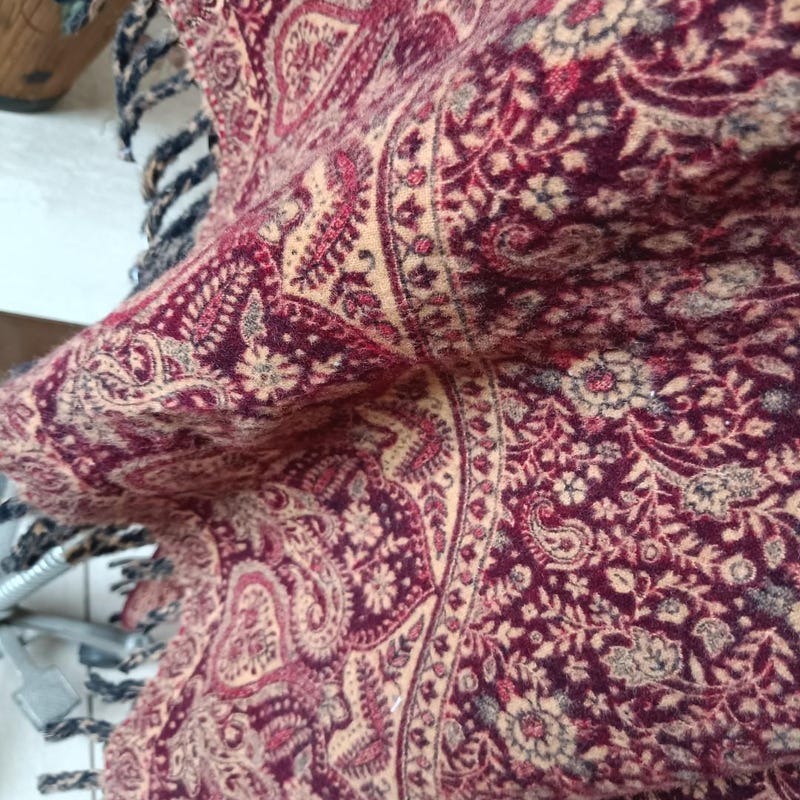 Maroon Jamawar Scarf - Etsy