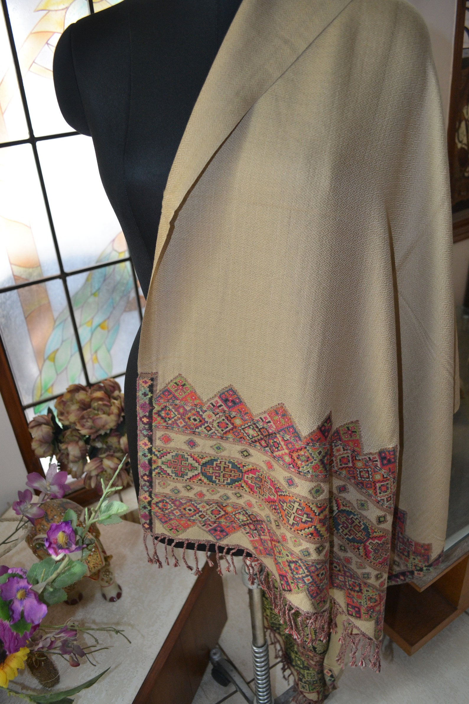 Traditional 100% Wool Pashmina Kullu Valley Handloom Shawl Pashmina ...