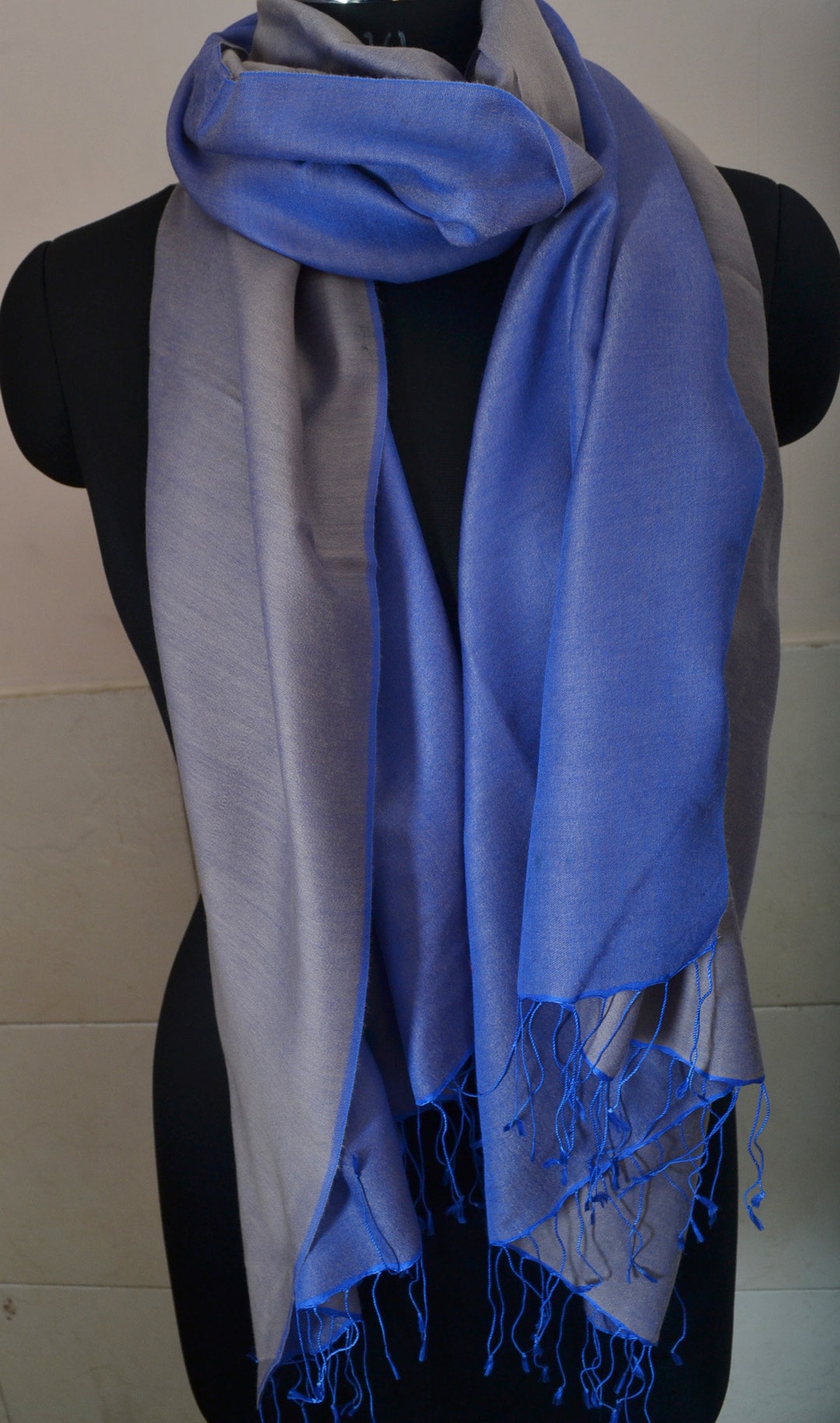 Wonder of Kashmir through Ring of Finger Reversible Silk Pashmina Scarf ...