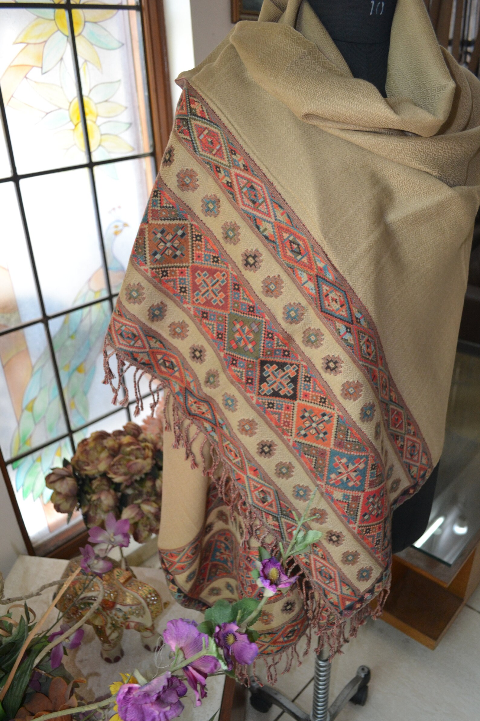 Traditional 100% Wool Pashmina Kullu Valley Handloom Shawl Pashmina ...