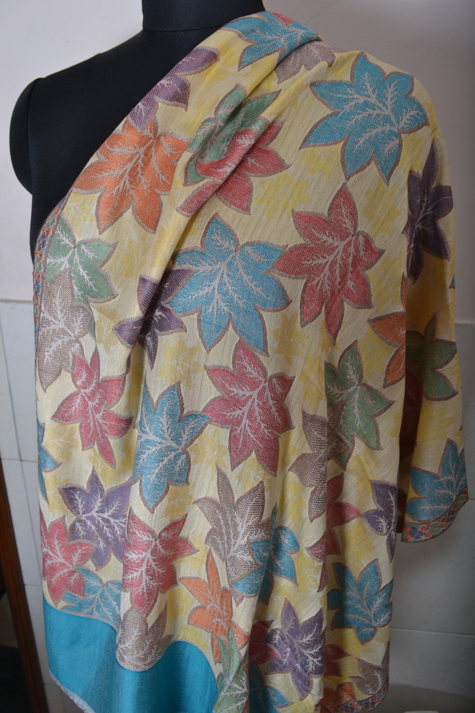 Royal Silk JAMAWAR Stole ~ 5 Design Choice~ Pashmina Kani Woven ...