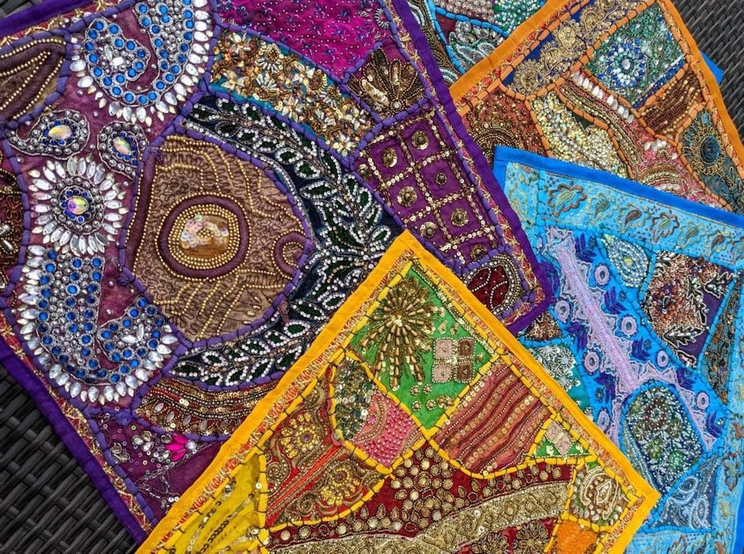 60"x40" Handmade Beaded Tapestry Wall Hanging Wall Decor Patchwork Bohemian Tapestries Indian ...