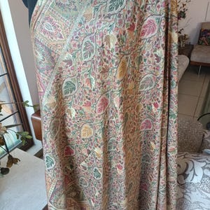 Fashionable Exotic Silk JAMAWAR Shawl | Kashmir Wrap | Silk Handmade ...