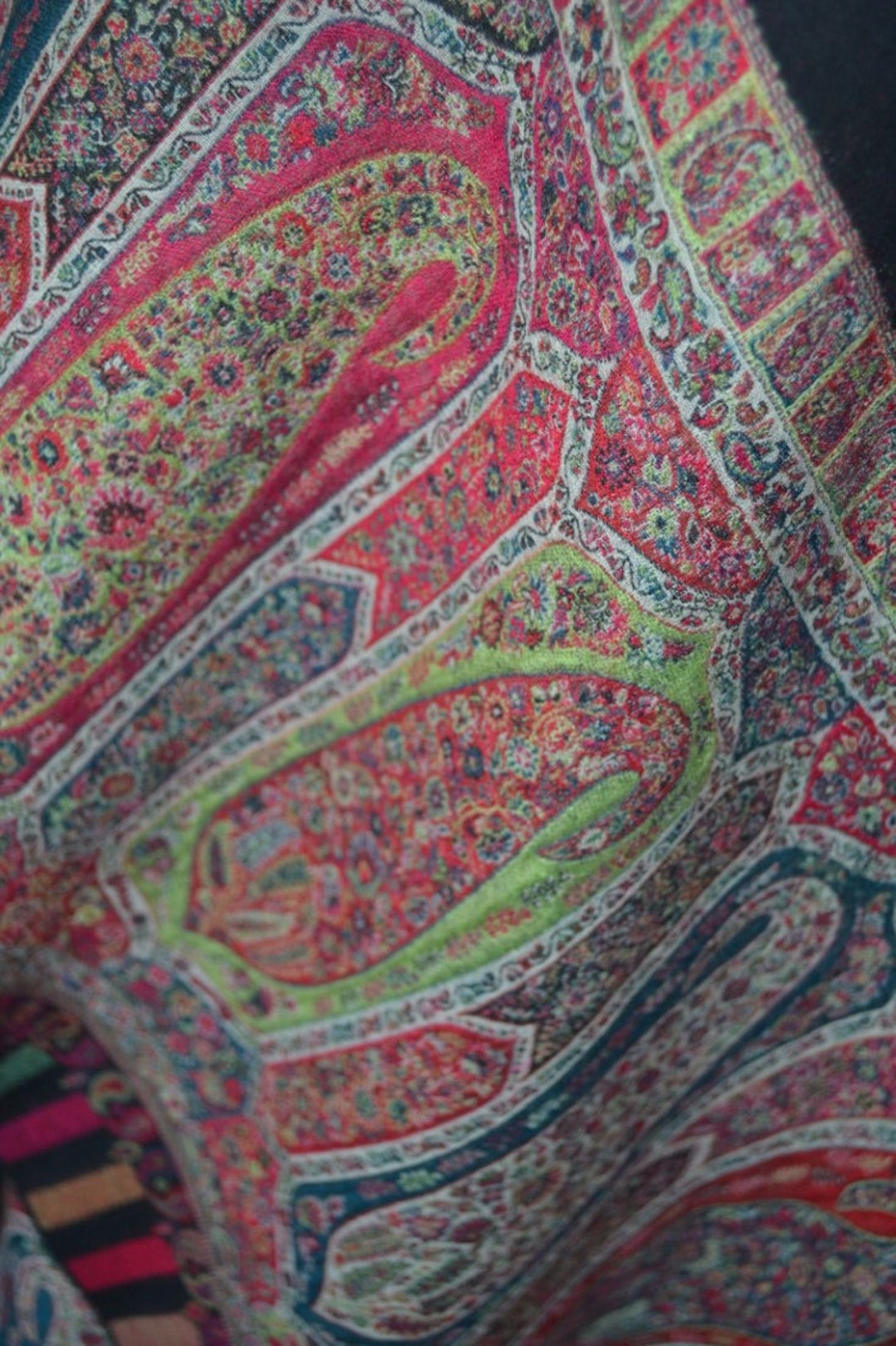 Gift to GENTS. XL Pashmina Kani Weave Shawl. Oversized Woollen Wrap ...