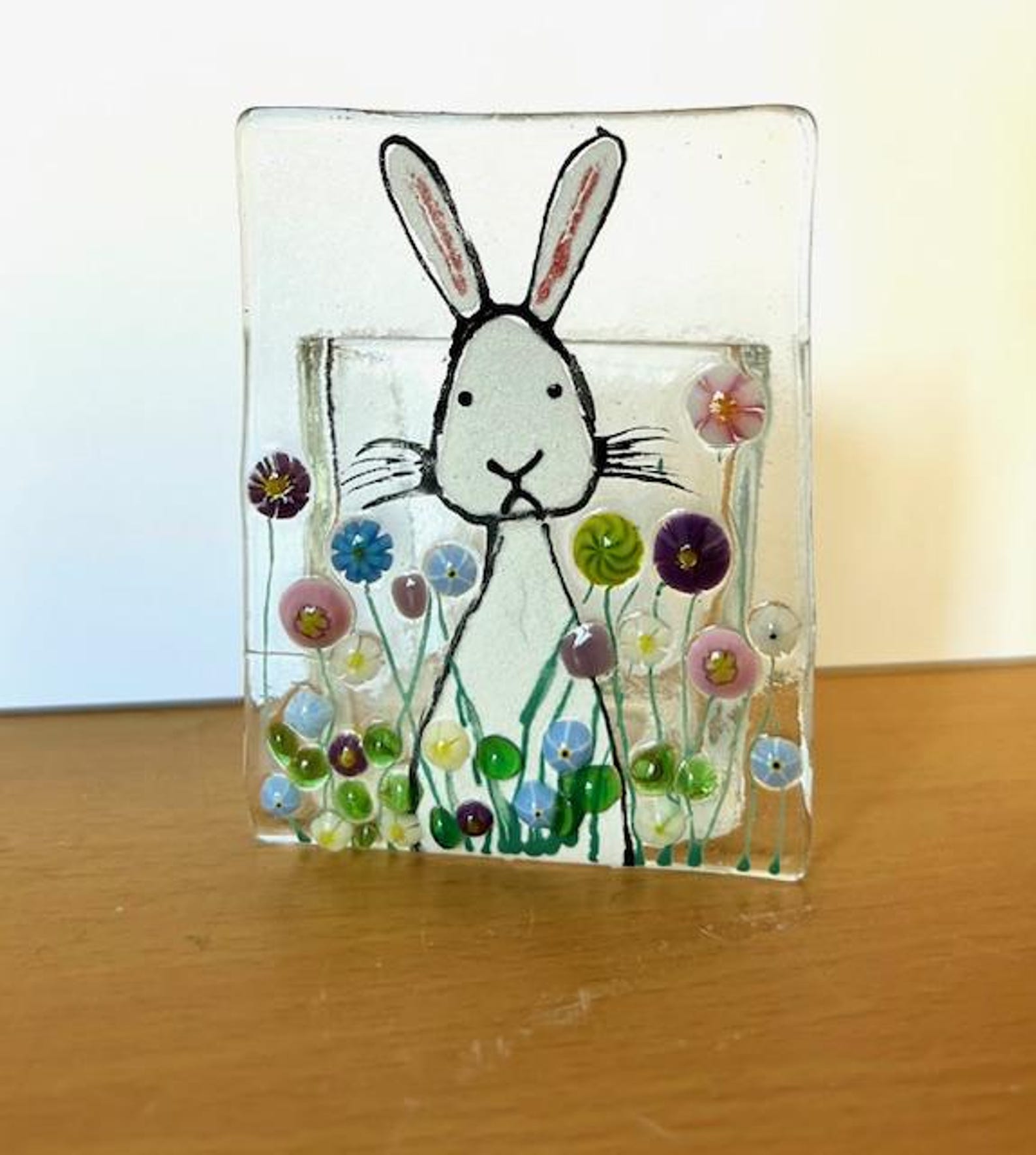 Mini Fused Glass Tea Light Holder - Etsy