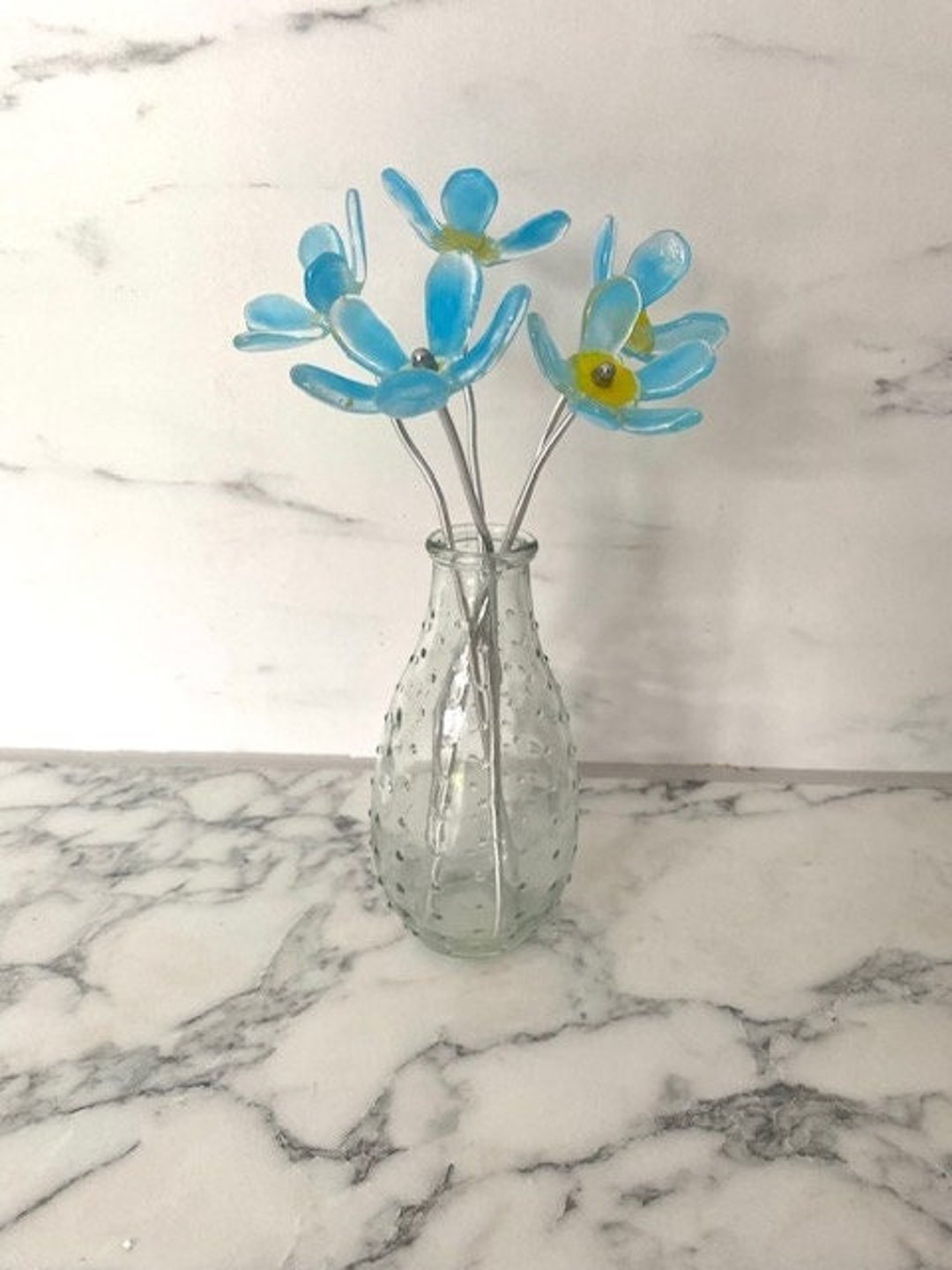 Forget Me Not Gift Glass Flowers Remembrance Gift - Etsy