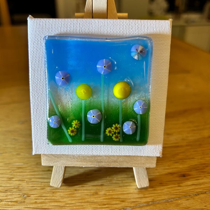 Small Frame Fused Glass Art - Etsy UK