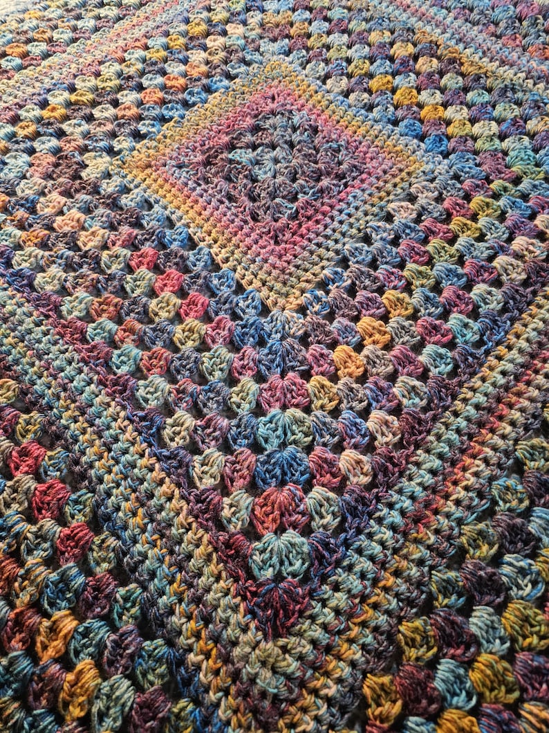 Multi Color Crochet Afghan - Etsy