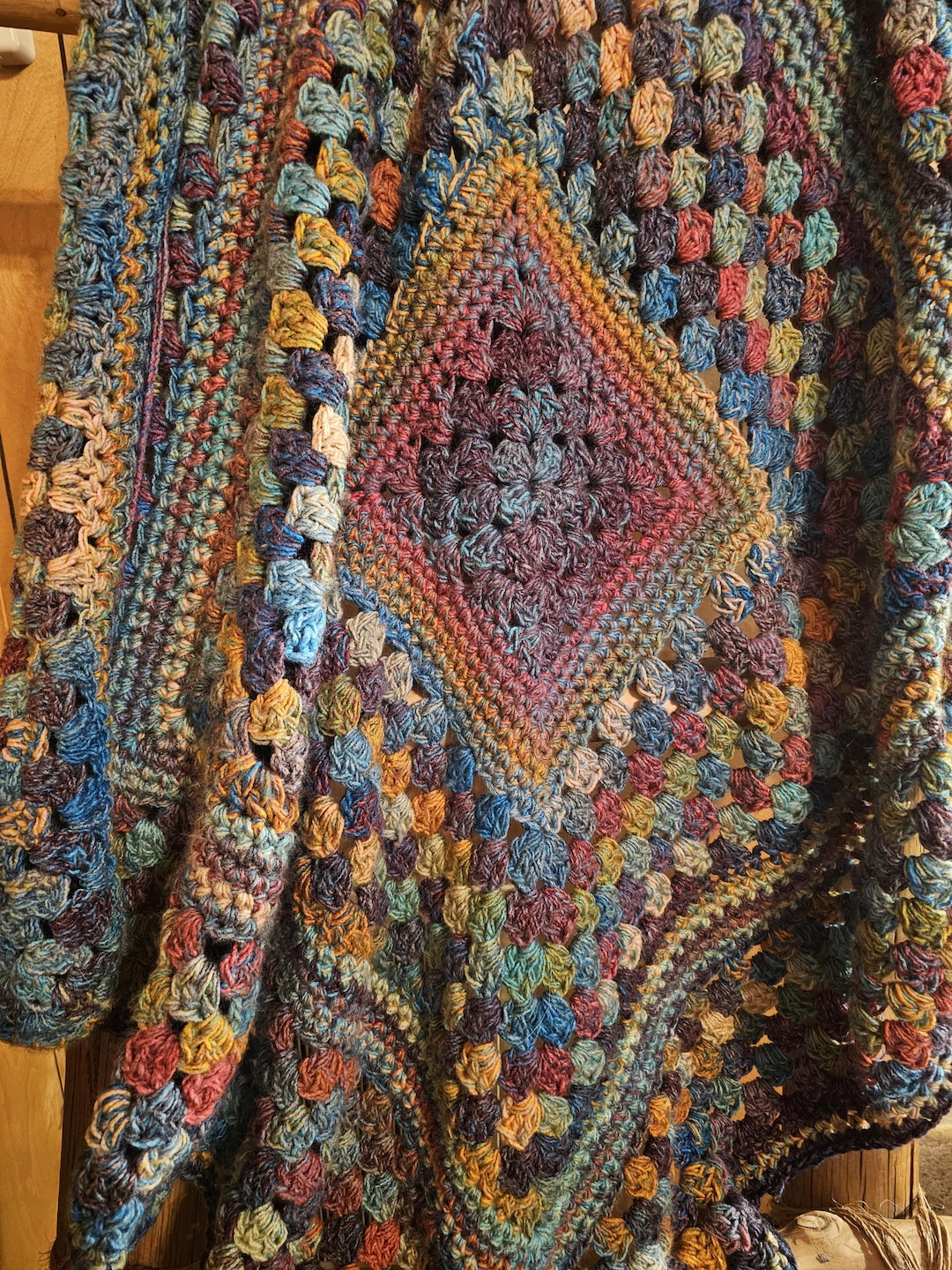 Multi Color Crochet Afghan - Etsy