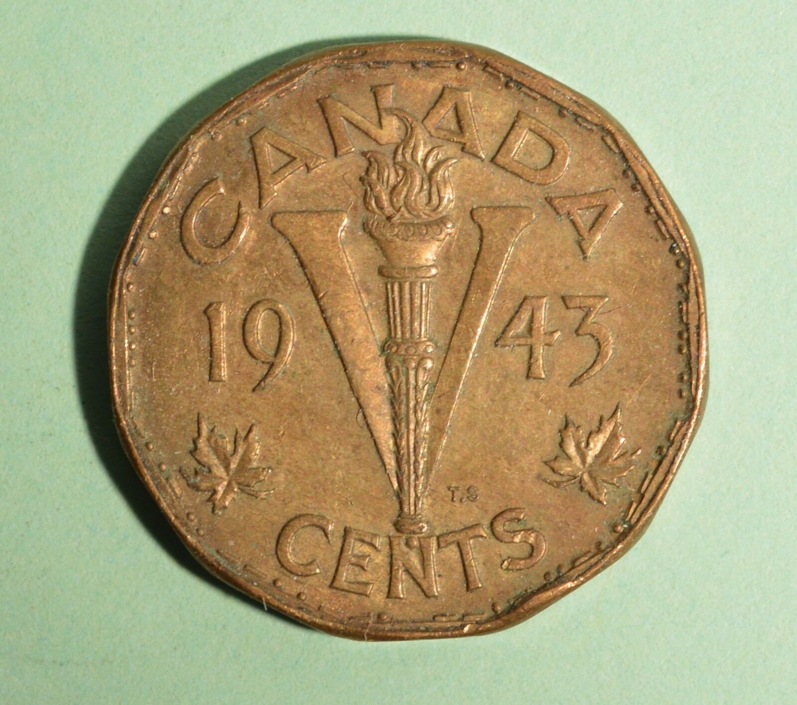 1943 TOMBAC Canada 5 Cent Nickel Circulated Nice Coin Album Collectable ...