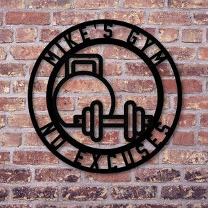 Gym Sign | Personalized Home Gym Sign | Custom Metal Gym Sign | Home ...