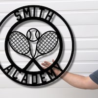 Custom Tennis Metal Wall Art With LED Light, Personalized Tennis Player ...