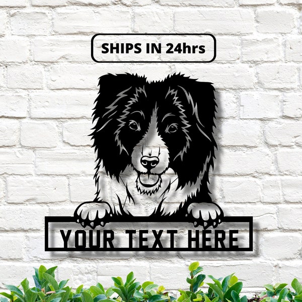 Border Collie Metal Sign - Etsy