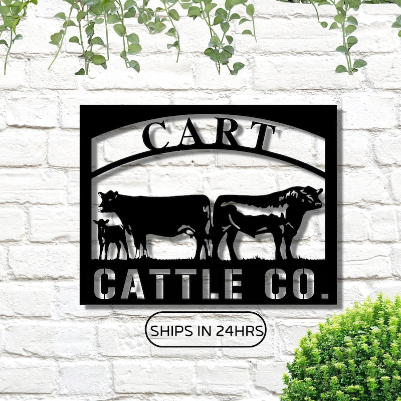 Metal Cow Sign - Etsy