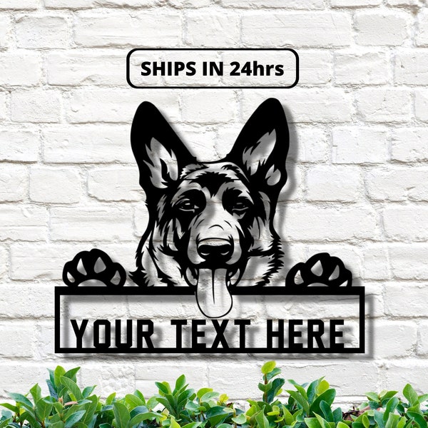 Custom German Shepherd Metal Sign - Etsy