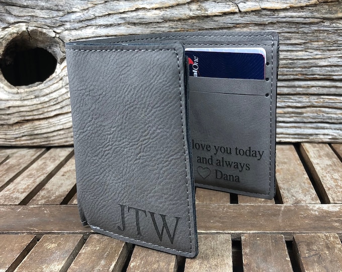 Personalized Leather Wallet, Personalized Wallet, Personalized Mens ...