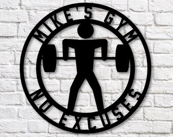 Home Gym Wall Sign | Etsy