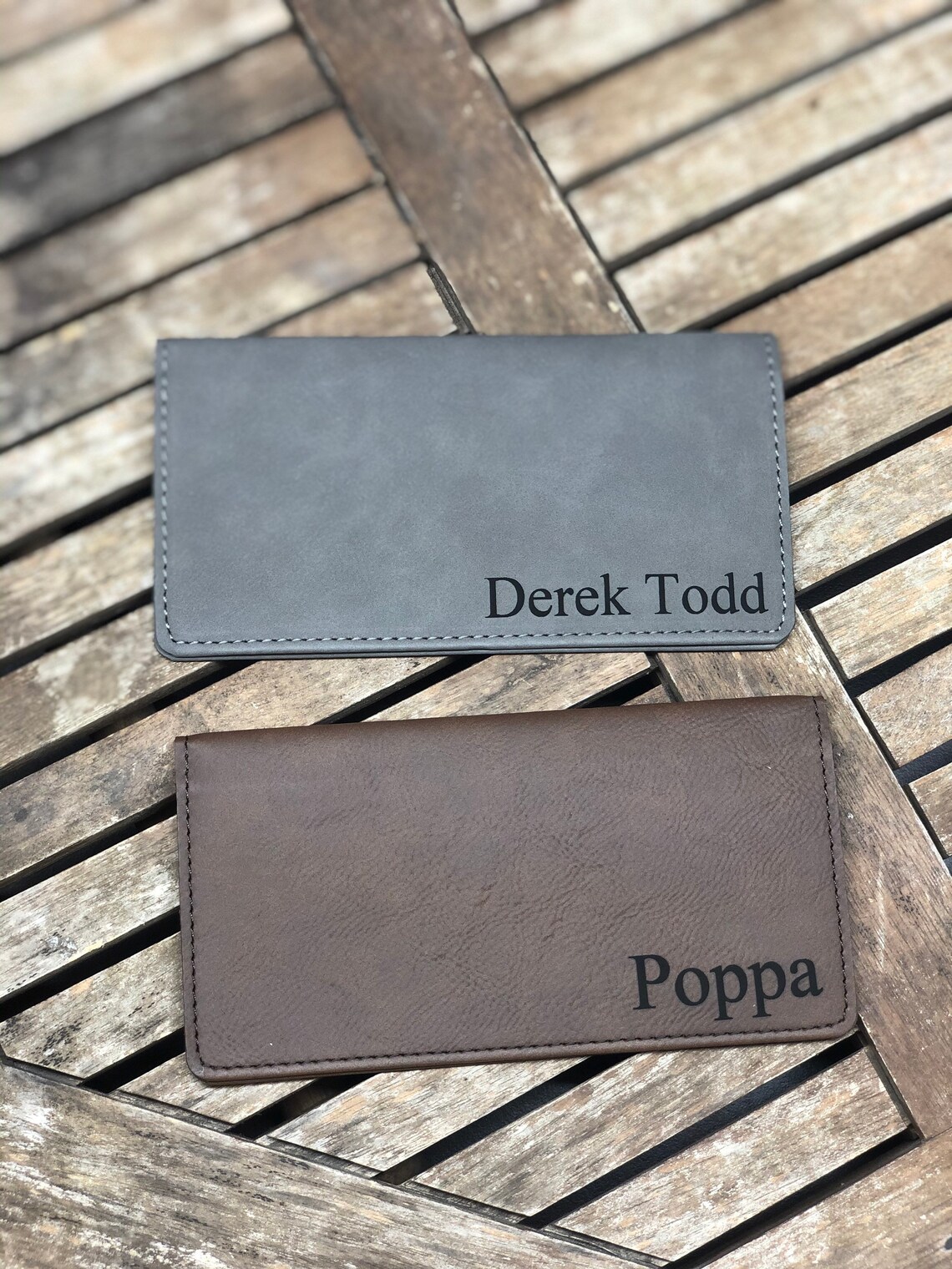 Checkbook Cover Checkbook Holder Checkbook Wallet Leather | Etsy