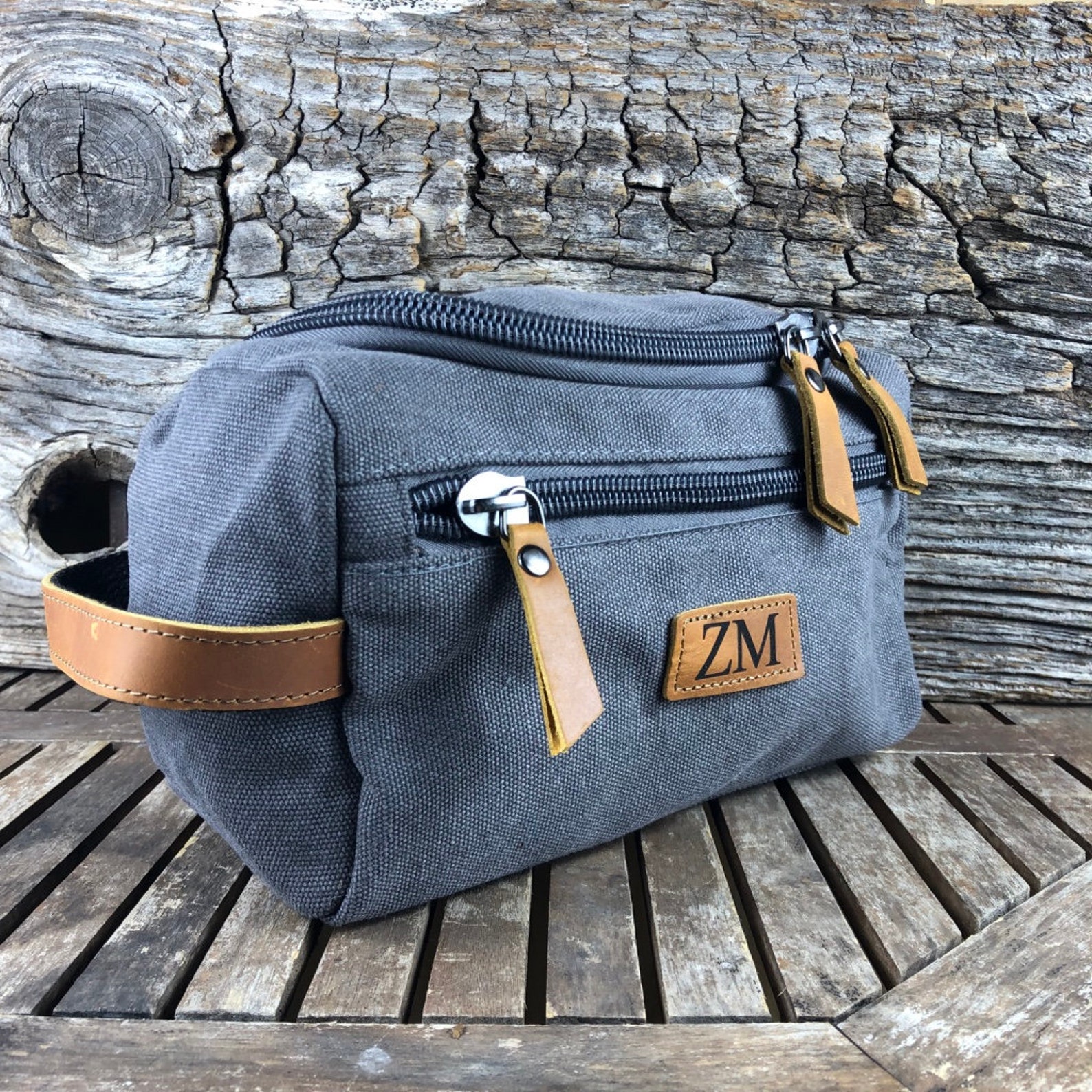 Man Toiletry Bag Personalized Mens Christmas Bag Leather | Etsy