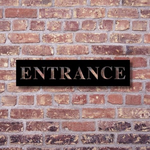 Entrance Sign, Custom Entrance Sign, Business Sign, Personalized ...