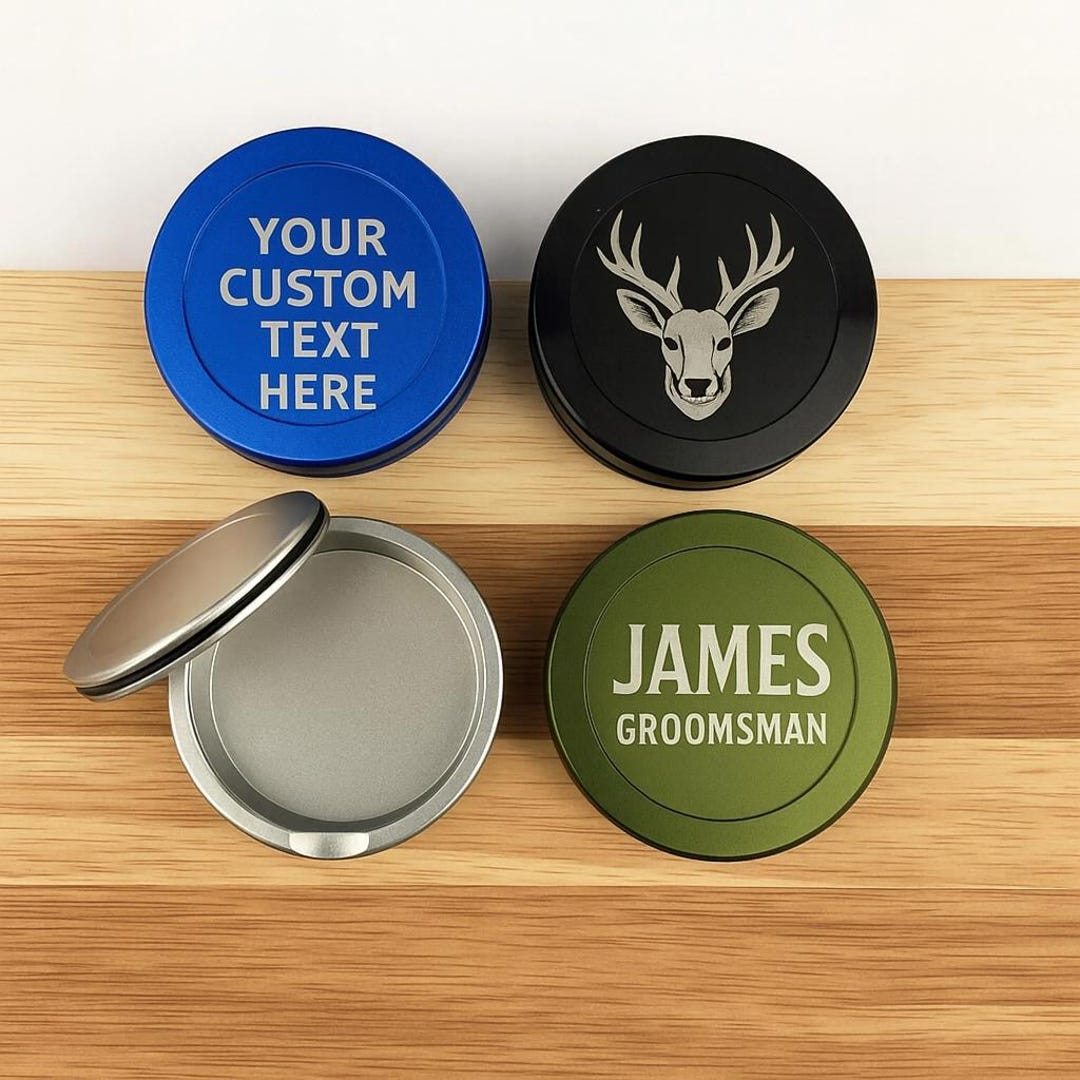 Custom Engraved Metal Can Tin for Nicotine Pouches- Colored Cans ...