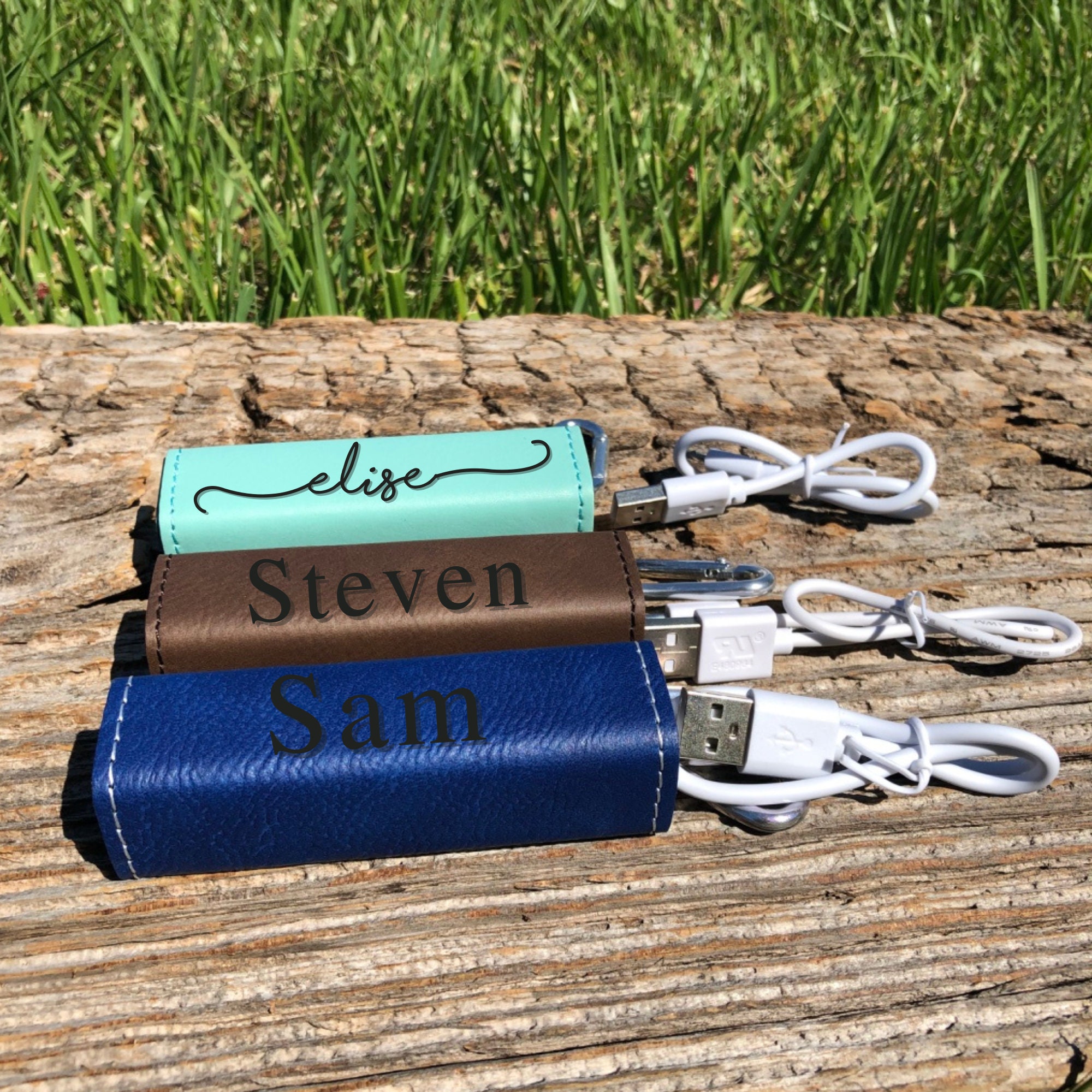 Personalized Power Bank Leather Power Bank 2200mah Travel - Etsy