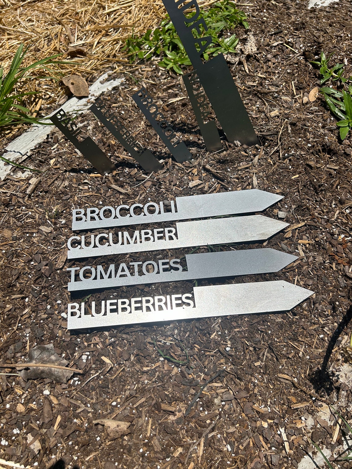 Custom Metal Garden Stakes, Garden Decor, Personalized Plant Names ...