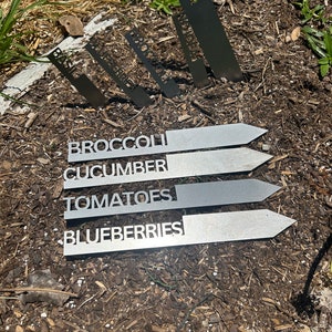 Custom Metal Garden Stakes, Garden Decor, Personalized Plant Names ...
