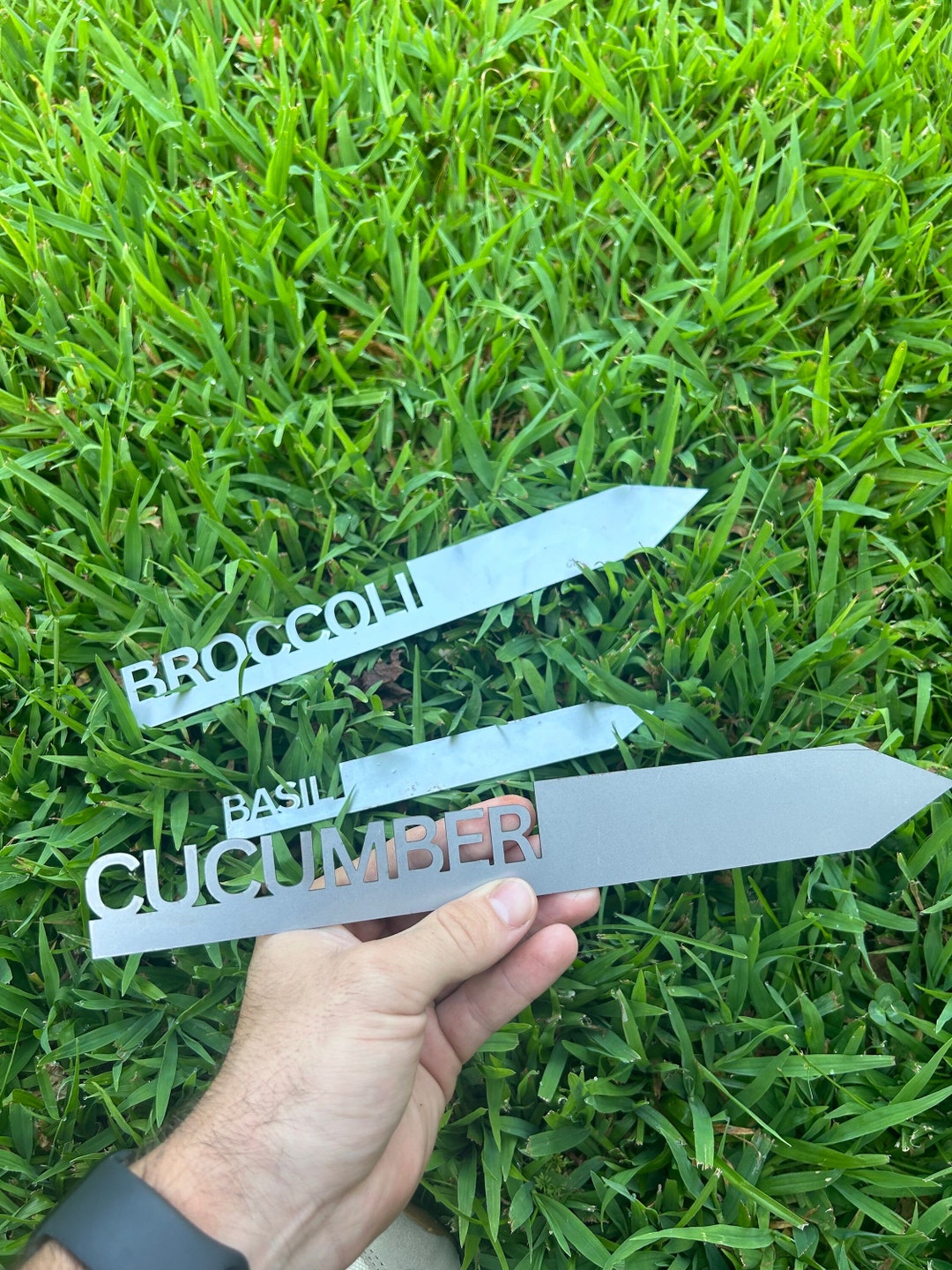 Custom Metal Garden Stakes, Garden Decor, Personalized Plant Names ...