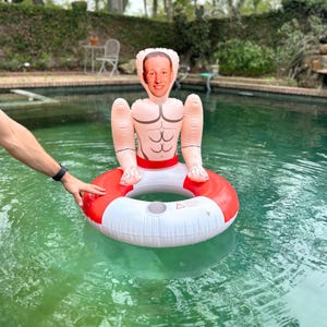 Custom Pool Float Bachelorette Hen Party Blow-up Doll, Funny Bride Float, Groom Husband Face ...