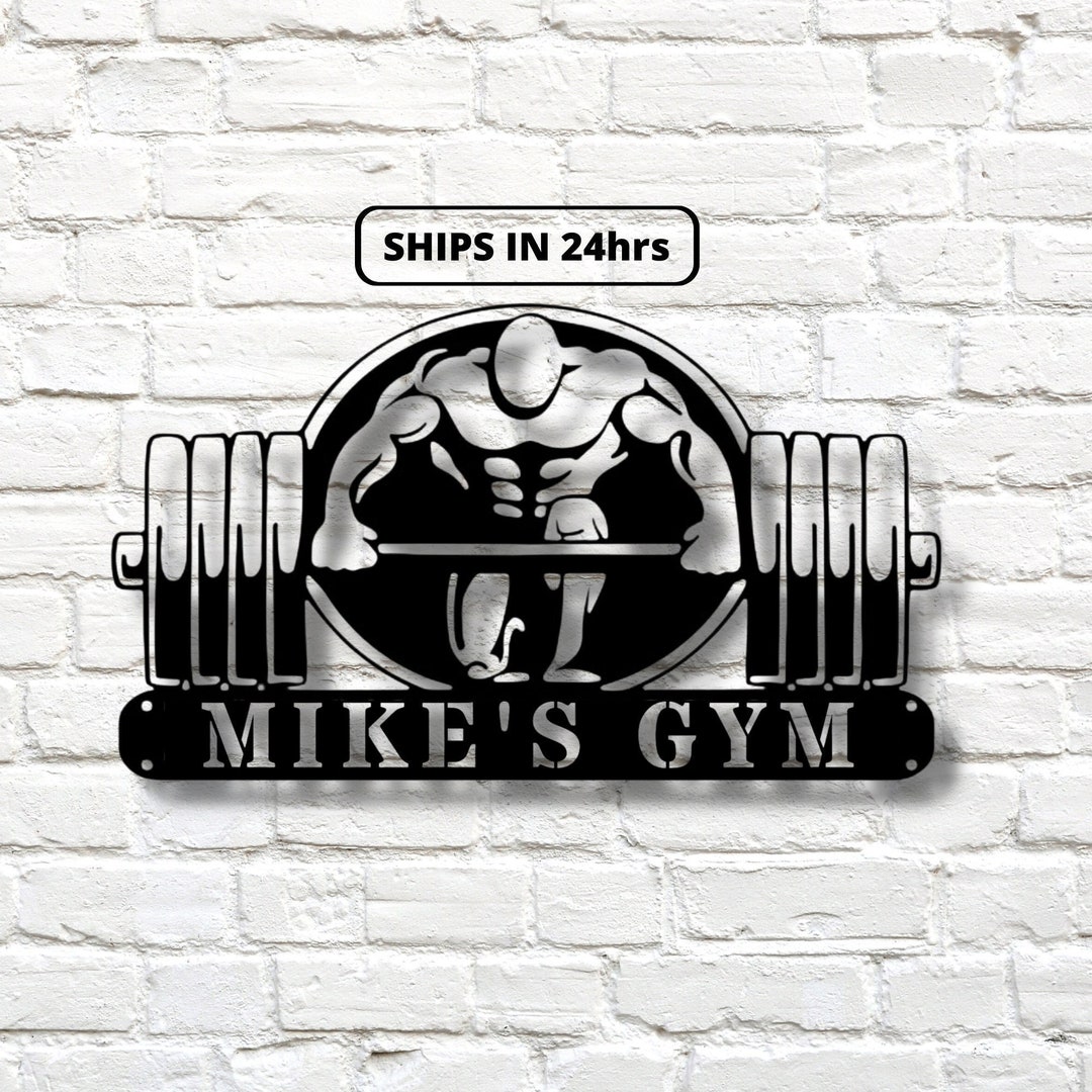 Personalized Home Gym Signs for Workout Room, Personalized Metal Sign ...