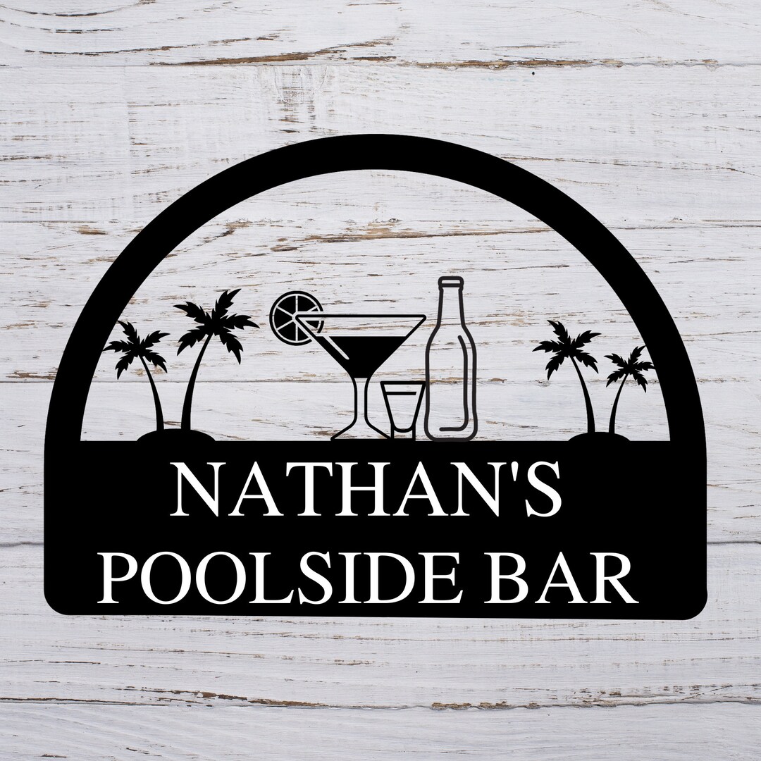 Metal Poolside Outdoor Oasis Sign-metal Swimming Pool Sign-metal ...