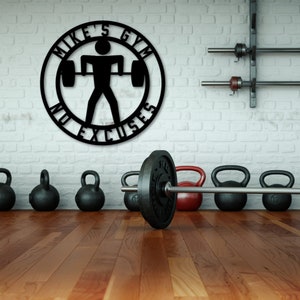 Gym Sign | Personalized Home Gym Sign | Custom Metal Gym Sign | Home ...
