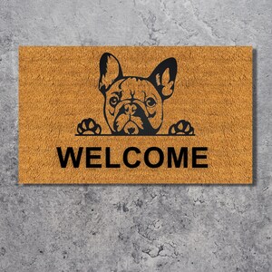 Custom French Bull Dog Door Mat, Door Mat, Personalized Dog Door Mat ...
