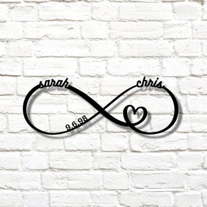 Personalized Infinity Metal Sign, Metal Established Infinity Sign ...