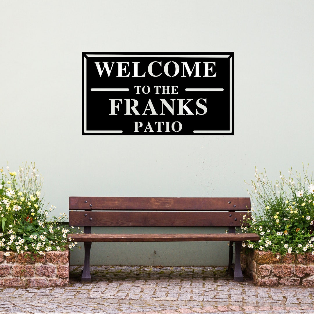 Custom Metal Welcome Sign, Front Porch Metal Sign, Personalized Welcome ...