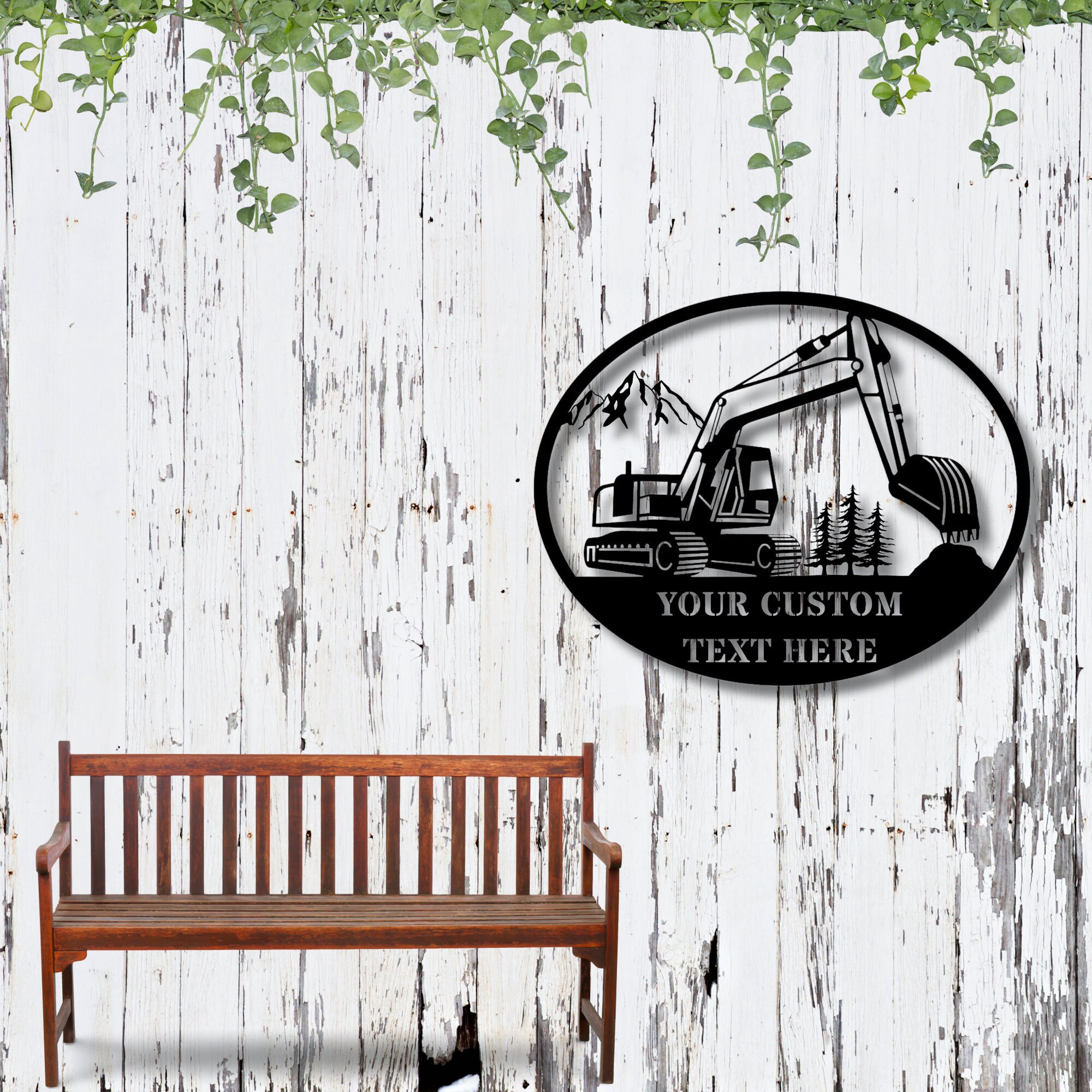 Custom Excavator Sign, Metal Excavator Decor, Man Cave Sign, Camp Sign ...