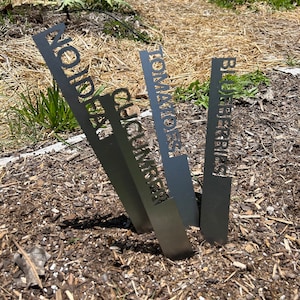 Custom Metal Garden Stakes, Garden Decor, Personalized Plant Names ...