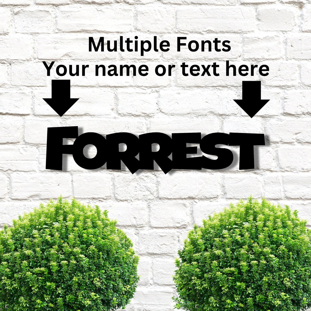 Custom Metal Words, Your Custom Text, Custom Name Script Metal Sign ...